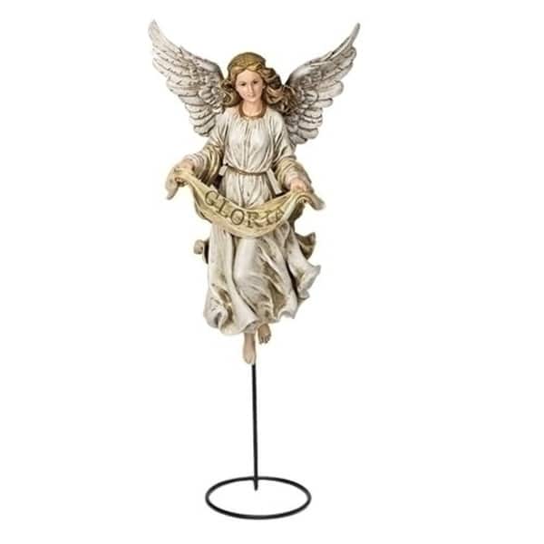 30" Angel on Stand Nativity Scene Figurine Christmas Tabletop Decor ...