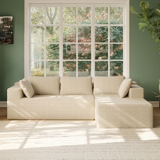 Luxurious and Comfortable Cream - colored Sectional Sofa - Bed Bath ...
