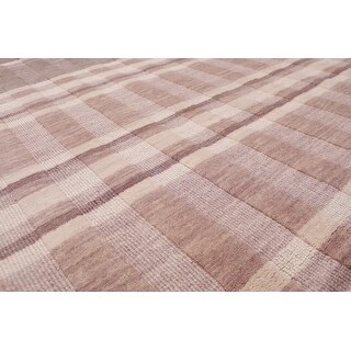 Hand Loomed Beige,Grey Loop & Cut Pile Area Rug Wool Contemporary ...