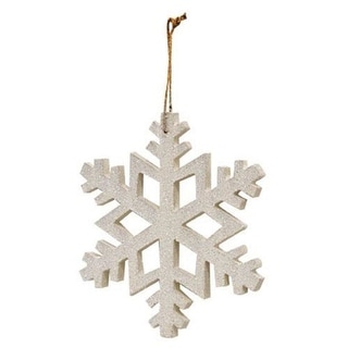 White Glitter Snowflake Ornament - 8” in diameter - Bed Bath & Beyond ...