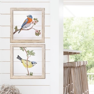 Wood Frame Painted Bird Screen 16" Set of 2 - Bed Bath & Beyond - 33038382