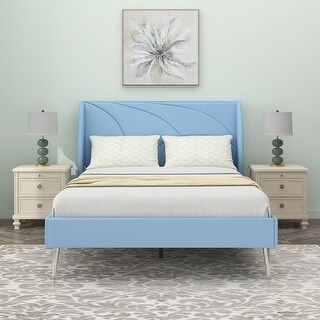Full Size UpholStered Bed,Light-Blue - Bed Bath & Beyond - 36586936