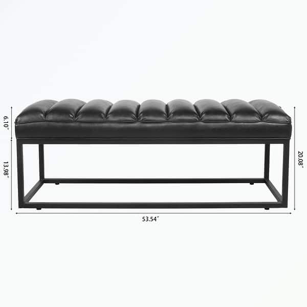Metal Base Upholstered Bench for Bedroom and Entryway - Bed Bath ...