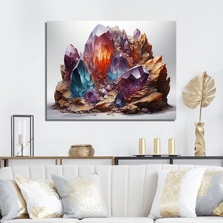 Designart "Colorful Stone Geode Scenery Minimalism " Stone Geode Wall ...