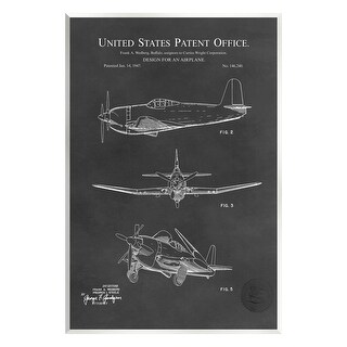 Stupell Intricate Patent Blueprint Chart Wall Plaque Art, Design by ...