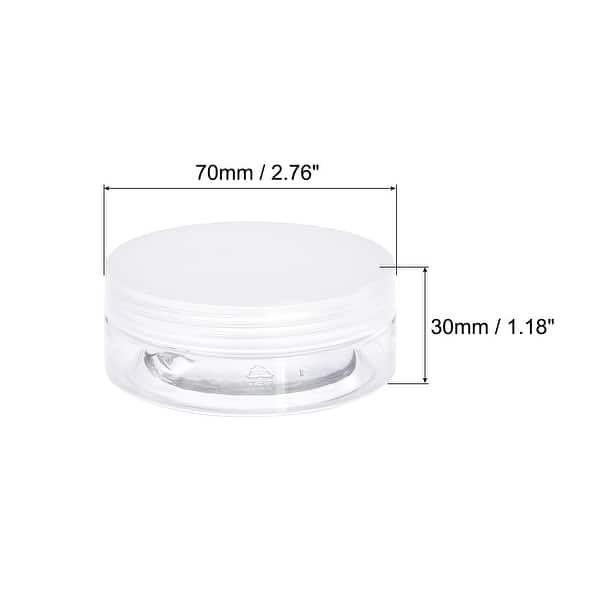 Round Plastic Jars with Transparent Screw Top Lid, 8Pcs - Bed Bath ...