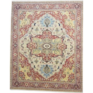 One of a Kind Hand-Knotted Persian 8' x 10' Oriental Wool Tan Rug - 8 ...