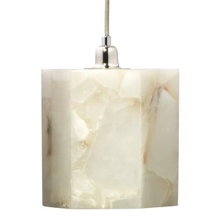 Jamie Young Borealis Alabaster Hexagon 1-Light Pendant - Bed Bath ...