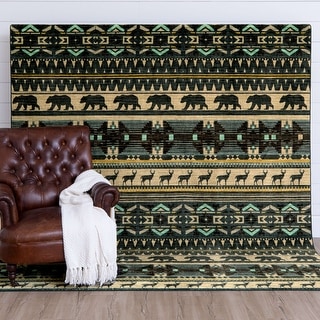 Mohawk home Wilderness Stripe Navy Area Rug - Bed Bath & Beyond - 36258619