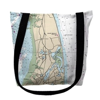 Cape Cod - Nauset Beach, MA Nautical Map Medium Tote Bag 16x16 - 16 ...