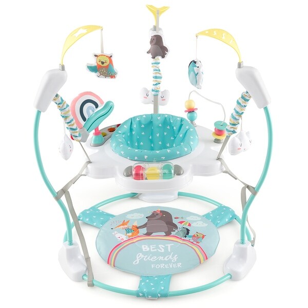 Baby Activity Center Height Adjustable Baby Bouncing Saucer with Interactive Toys 34.5 L x 34.5 W x 37 H Bed Bath Beyond 40803139
