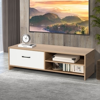 Mid-Century TV Stand Media Entertainment Center Console with Drawer ...