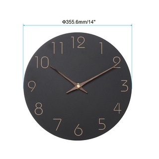 12 Inch Wall Clock, Silent Round Clocks Modern Style Wooden Clock ...