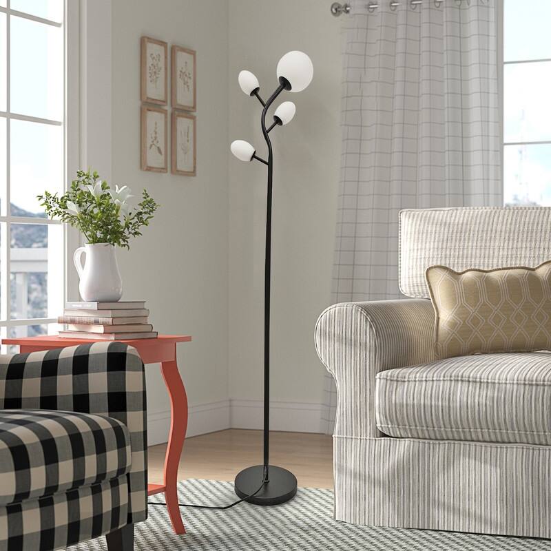68'' 4-Light Tree Floor Lamp With LED Bulbs Included - On Sale ...