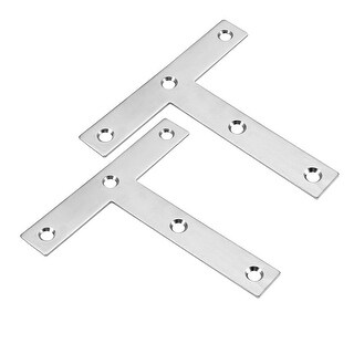 Flat Plate T Shape, 120mmx120mm, Angle Brace Repair Brackets 2pcs ...