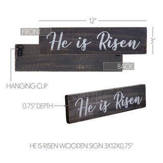 He Is Risen Wooden Sign 3x12 - Bed Bath & Beyond - 42883663