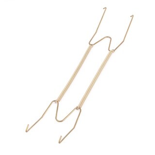 Kitchenware Gadget Metal W Shaped Spring Loaded Plate Hanger Gold Tone ...