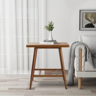 19.7" Square End Tables/Side Tables, Metal Legs with Heat Transfer ...