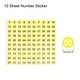 Number Sticker 1-100 Label Number Self Adhesive Yellow Black, Pack of ...