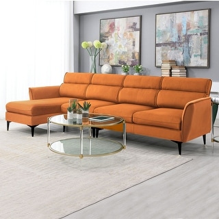 L-Shape Convertible Sectional Sofa Couch with Left/Right Handed Chaise ...