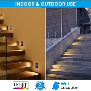 3.5W 120V Dimmable LED Step Light, 3000K Warm White, Oil Rubbed Bronze ...