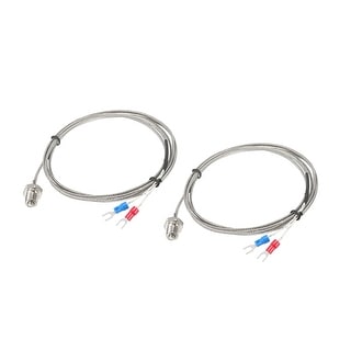 K Type Temperature Sensor 2pcs M10 Thermocouple 1.5m 0 to 800°C(32 to ...