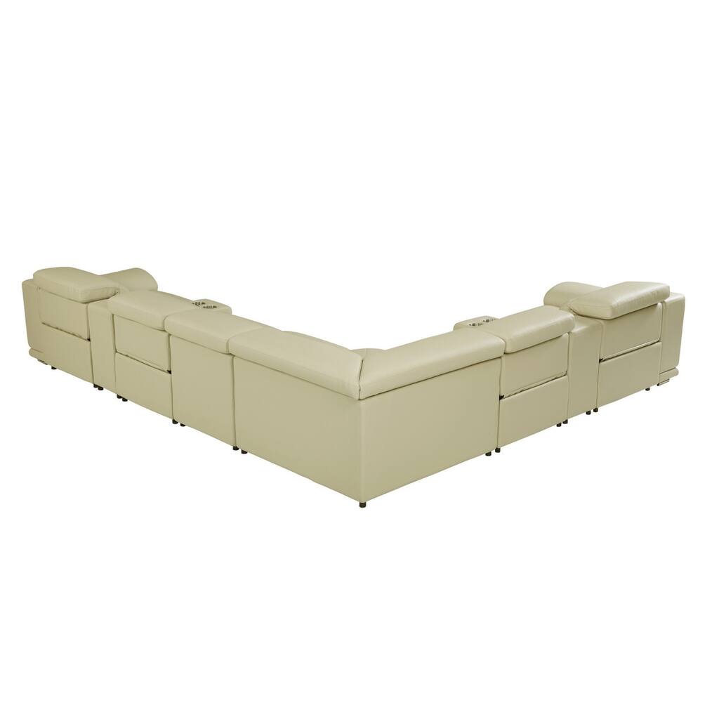 Beige Leather Sectional Sofas - Bed Bath & Beyond
