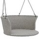 33.8" Single Person Porch Swing, Outdoor All-Weather Gray Woven Swing ...