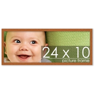 24x10 Traditional Honey Pecan Complete Wood Picture Frame with UV ...