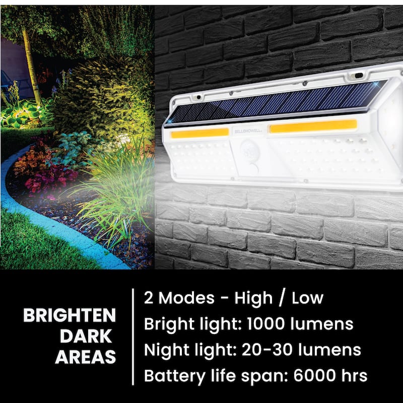 Bell + Howell Solar Bionic Outdoor with Motion Sensor XL Wall Light ...