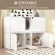 Dual-Compartment Cat Litter Box Enclosure Multi-Functional Furniture ...
