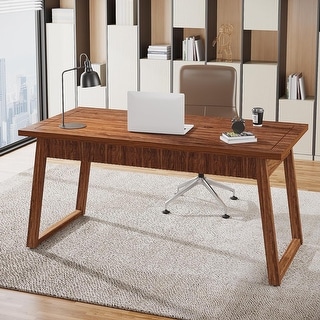 Home Office Executive Desk Solid Wood Computer Desk with Drawer - Bed ...