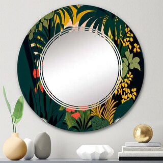 Designart 'Blossoming And Vibrant Jungle Flora I' Printed Coastal Wall ...
