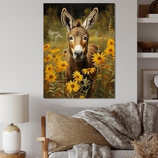 Designart "Yellow Donkey Absurdity I" Donkey Wall Art Yellow - Modern ...