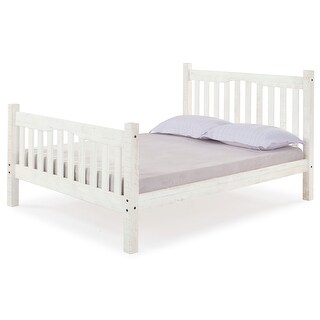Rustic Mission Wood Full size Bed, Rustic White - Bed Bath & Beyond ...