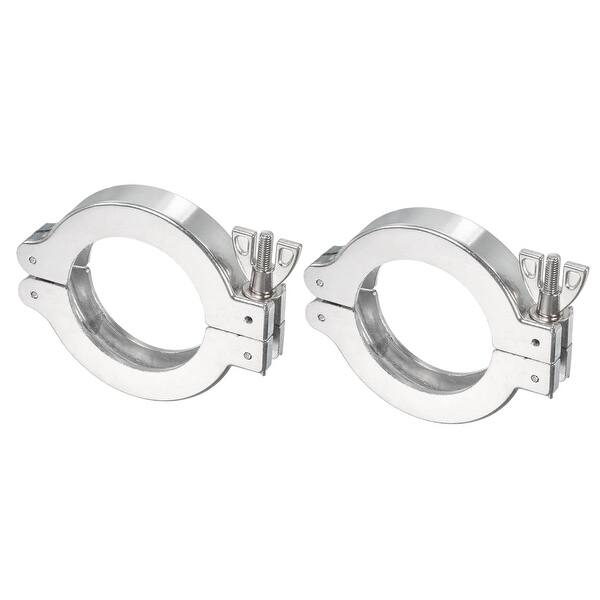 KF-50 Vacuum Clamp, 2 Pack Pipe Clamp with Wing Nut for Ferrule, Silver ...