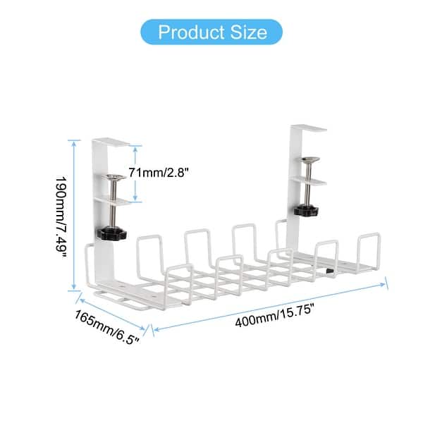 Cable Management Tray Under Desk, Wire Rack Cable Organizers for Office ...