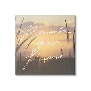 Stupell Remember Your Purpose Sunset Canvas Wall Art by Lil' Rue - Bed ...