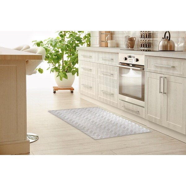 CHEVRON IN NEUTRAL Kitchen Mat By Kavka Designs Bed Bath Beyond 31960685