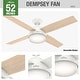 Hunter 52" Dempsey Outdoor Ceiling Fan with LED Light Kit and Handheld ...