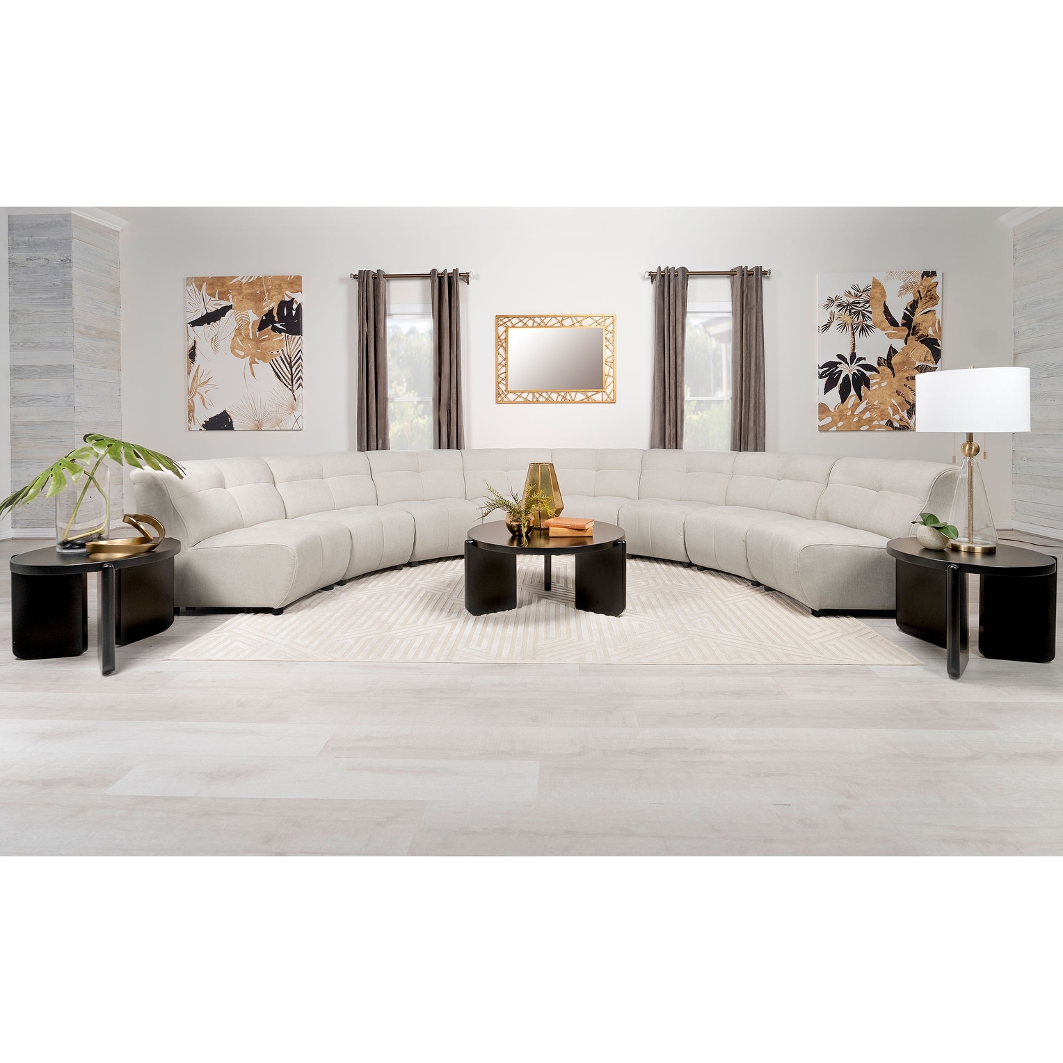 rounded back sectional sofa