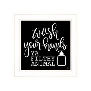 TrendyDecor4U Traditional "Wash Your Hands" Framed Print Wall Art by ...