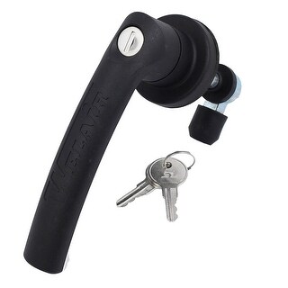150mm 6-inch Length L Handle Style Cam Latch Black w 2 Keys for Cabinet ...