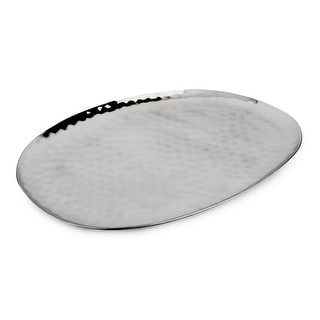 Full Polished Stainless Steel 18"X11" Oval Service Tray. - Bed Bath ...
