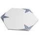 Merola Tile Stella Hex Azul 8-5/8" x 9-7/8" Porcelain Floor and Wall ...