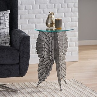 Modern Tempered Glass Fairy Table with Fairy Wing Aluminum Frame - Bed ...