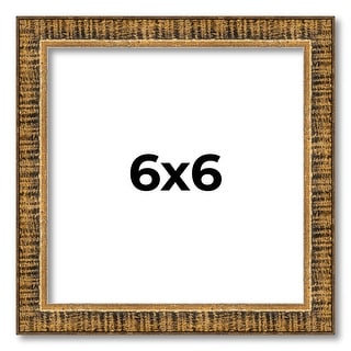 6x6 Frame Gold Solid Wood Picture Frame Includes UV Acrylic - Bed Bath ...