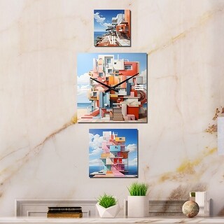Designart "Lighthouse De Stijl Lansdcape" Ocean Large Nautical ...