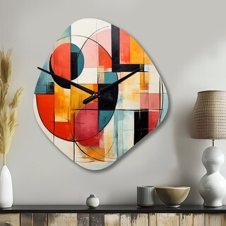 Blue Orange Mid Century Geometric Abstractions I - Abstract Midcentury ...