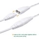 T5 T8 LED Tube Connector Cable 2 Pin 30CM Male to Female Extension Cord ...
